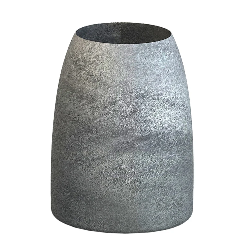 Modern Silver Iron Conical Planter Abstract and Stylish Metal Flower ...