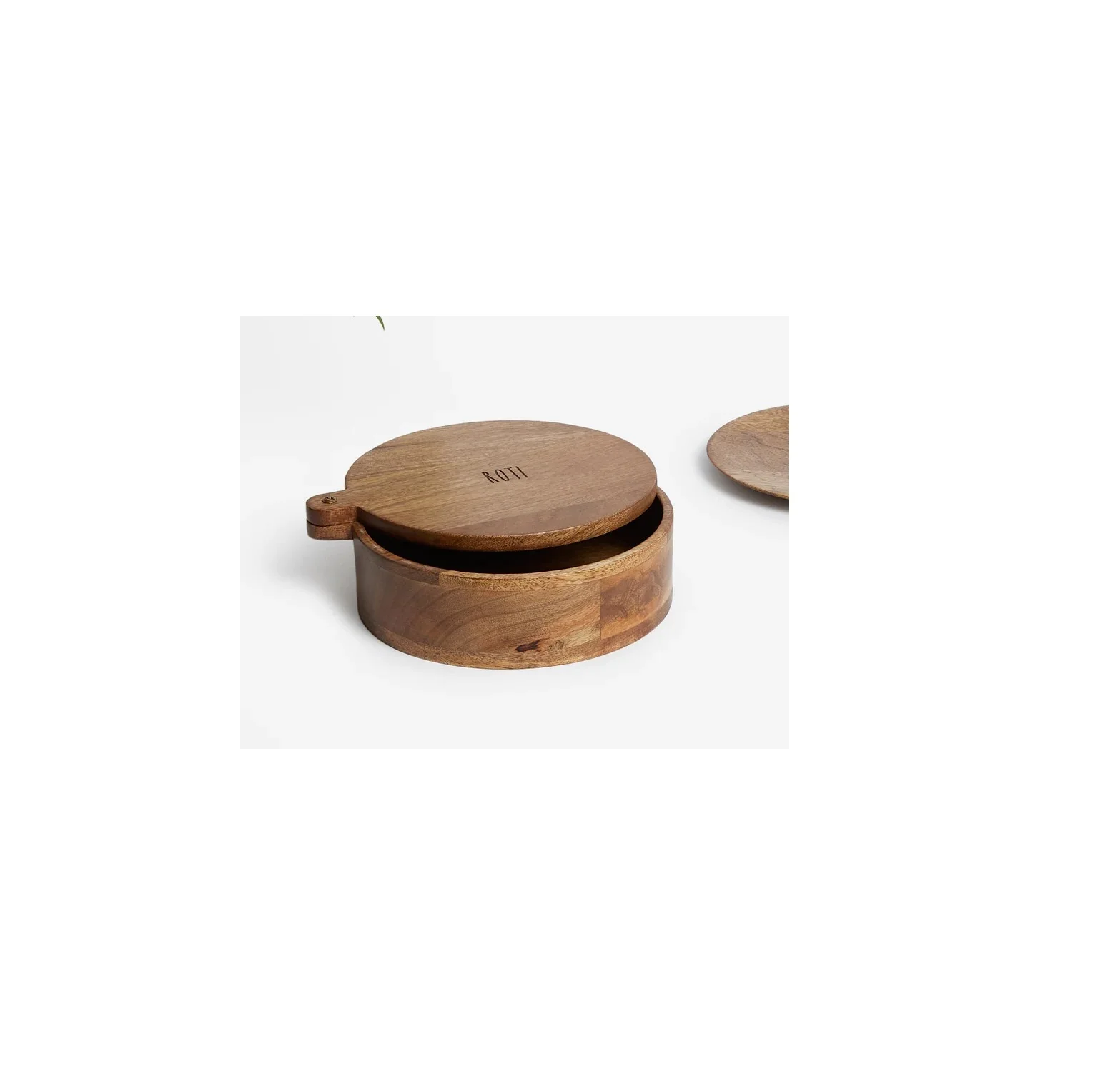 Wooden Hotpot Roti Box Chapati Holder Natural Finish Wooden Chapati Box ...
