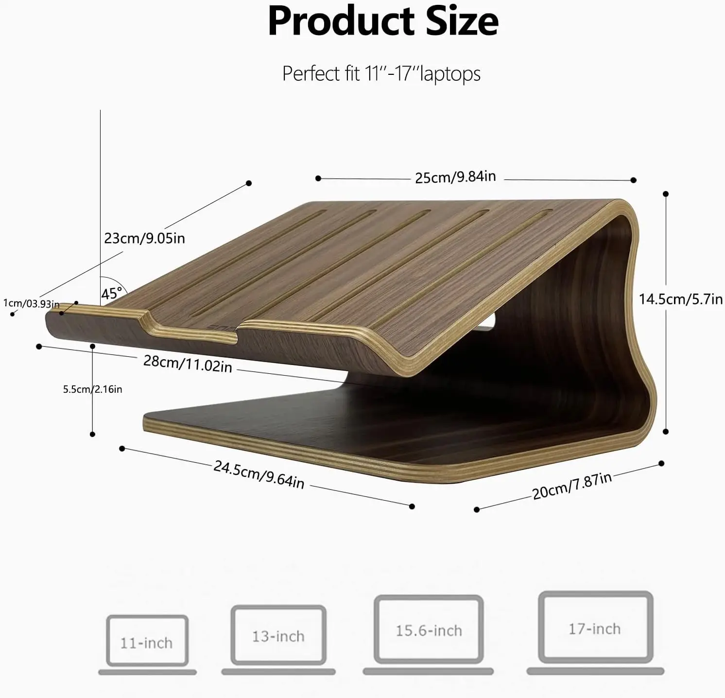 Wood Laptop Stand Wooden Cooling Computer Holder Notebook Radiator ...