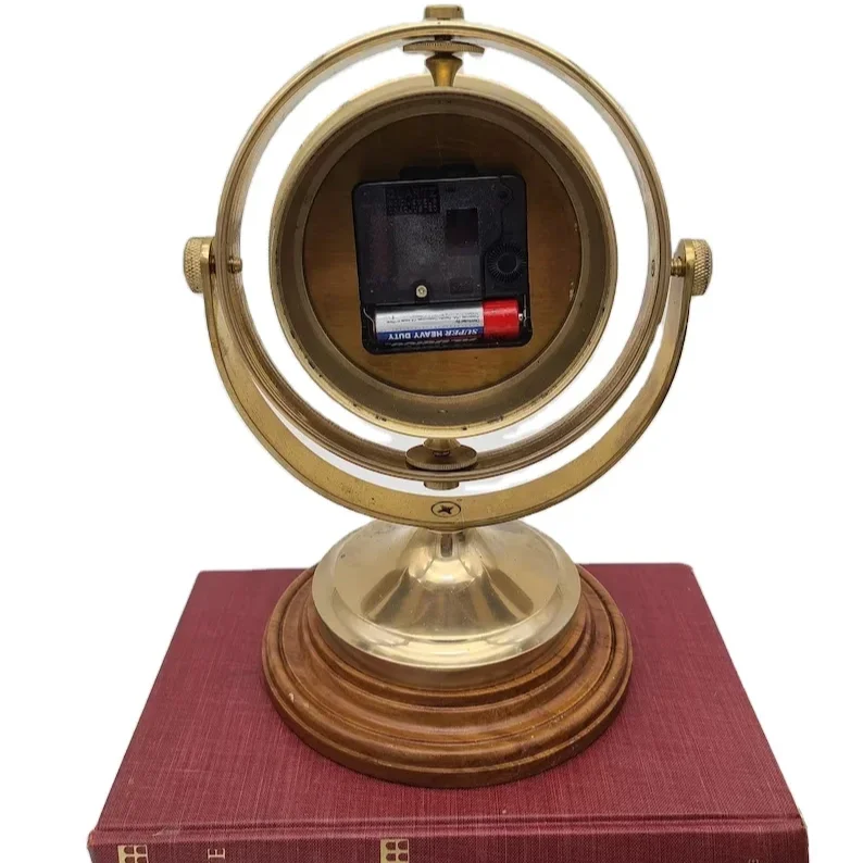 Vintage Quartz Solid Brass Maritime Ship Clock Single Face Art Deco ...