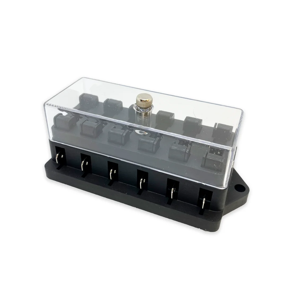 Fuse Box Blade Type 6 Pole Transparent Cover With Bolt Nickel Plated ...