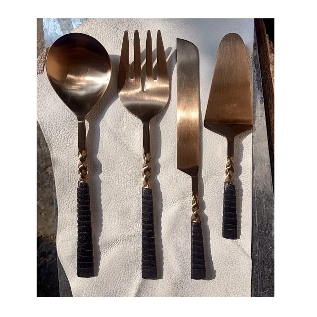 Luxury Fancy Kitchen Tools Set Metal Cutlery Set Flatware Set With Rope ...