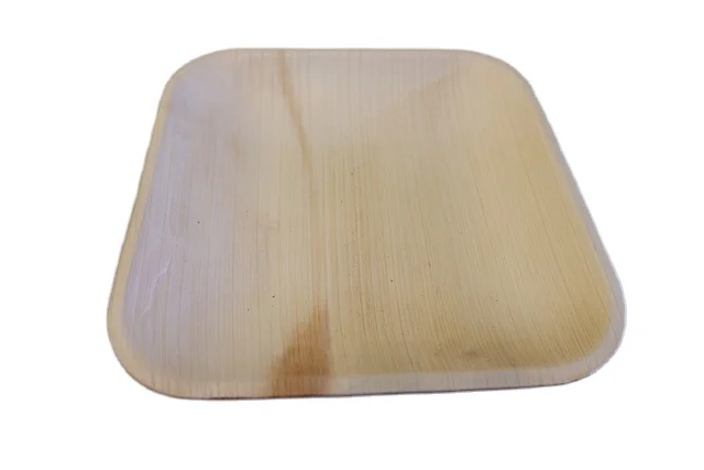High Quality Palm Plate square Wooden Palm Leaf Dinner Plate Multiple ...