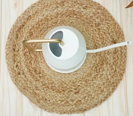 Iron Simple Round Watering Can White & Gold Colour Smart Sprinkler Home ...