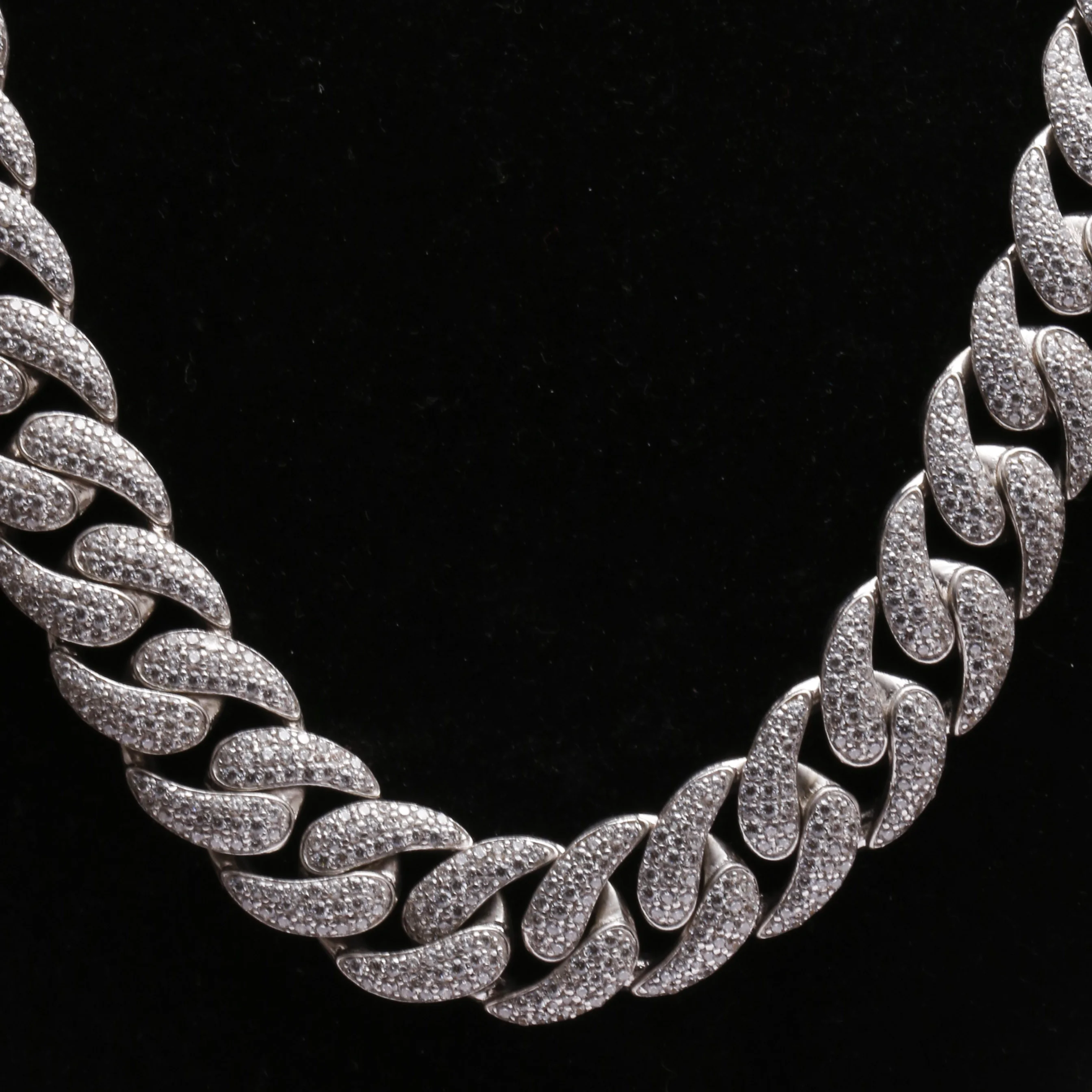 18mm 18inch Hip Hop Moissanite With Tiney Round Diamond Micro Setting ...