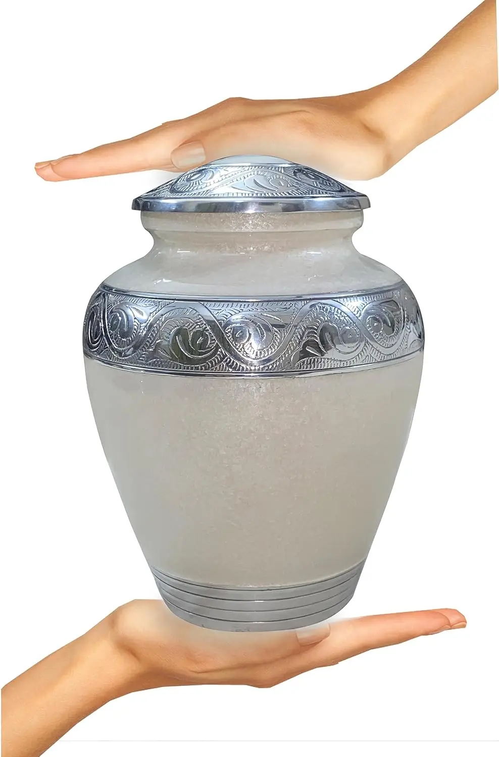 Pearl Enamel Textured Adult Cremation Urn | Granule Textured Adult ...