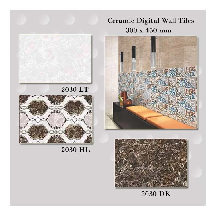 300 X 450 Mm White Wall Tiles Ceramic Digital Home Decorative Hall ...