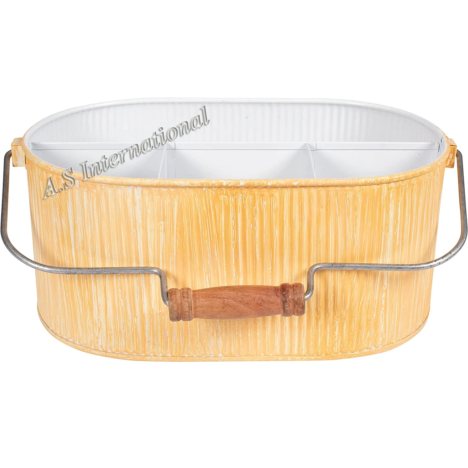 Galvanized Kitchen Caddy Holder With Handle Powder Coated Metal Caddy ...