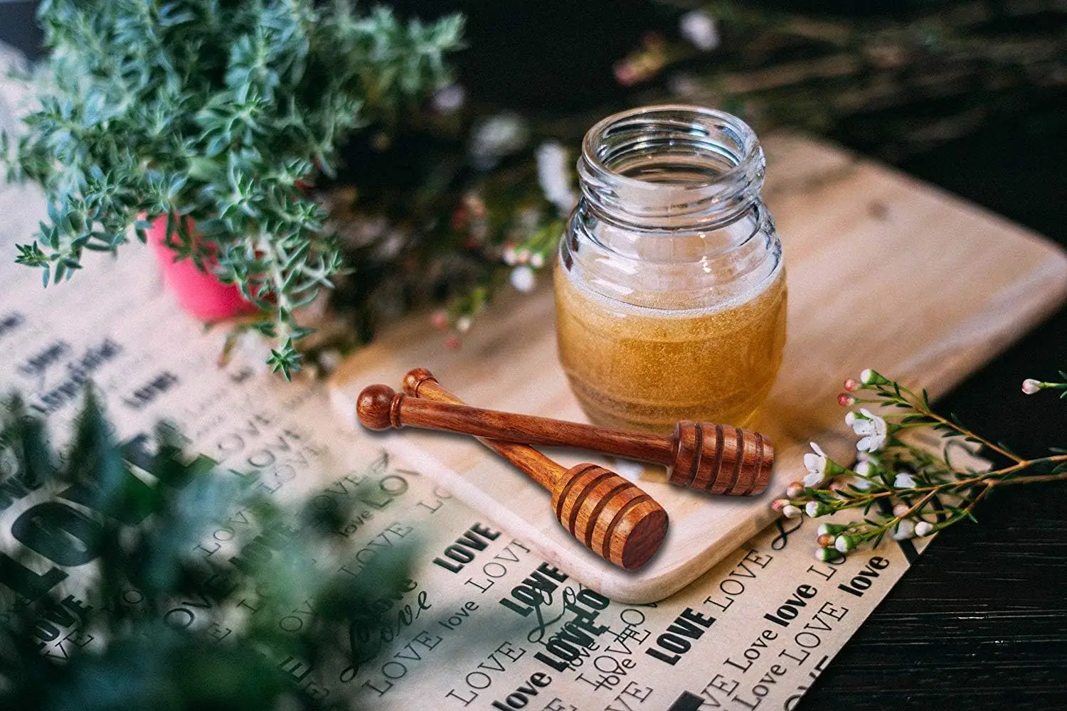 6 Inch Wooden Syrup Dippers-honeycomb Sticks Perfect For Drizzling ...