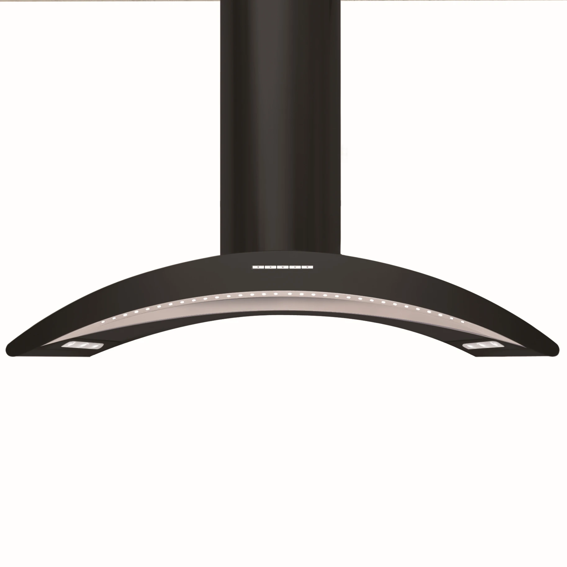 Arcadia Isola Steel Glass Island Range Hood - 90x60 Cm
