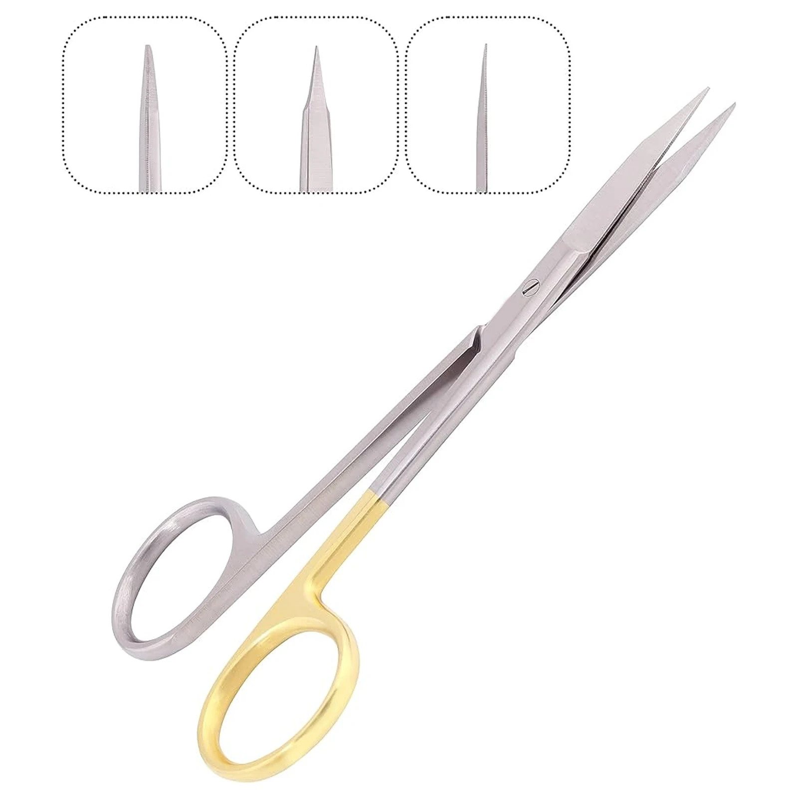 Gum Scissors Stainless Steel Goldman Fox Curved One Blade Serrated Professional Surgical Medical ...
