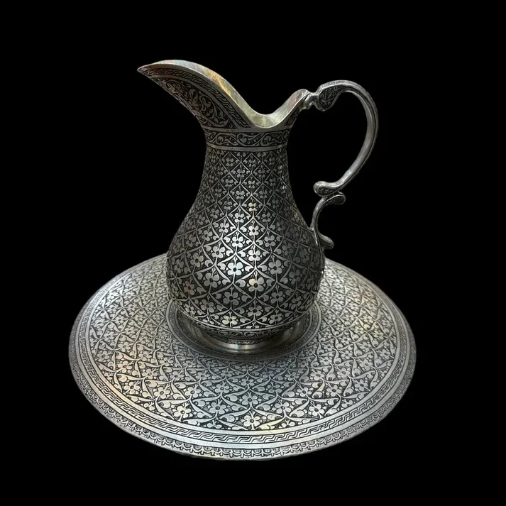 Royal Vintage High Embossing Antique Copper Pitcher Water Drinking Jug ...