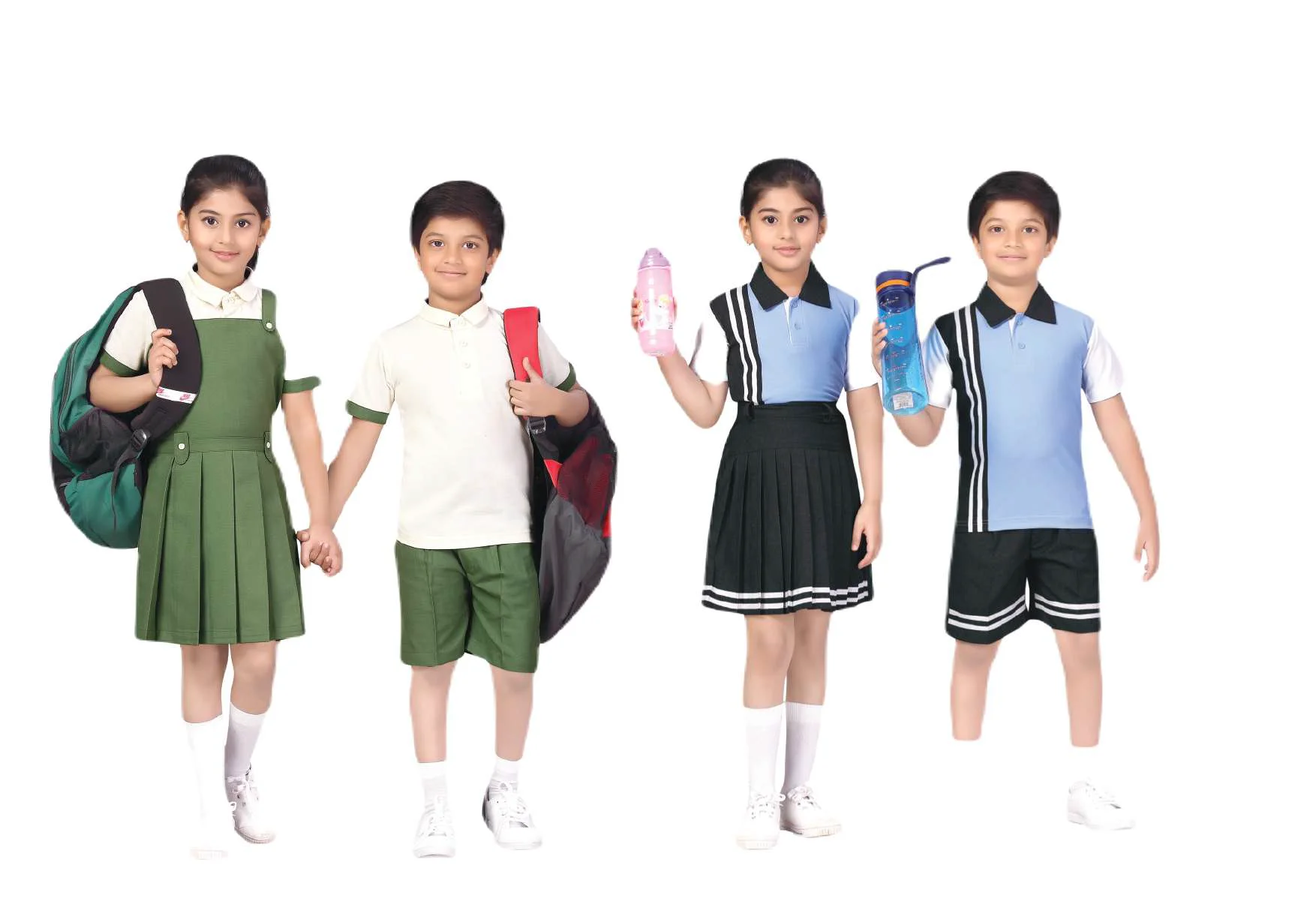 Children Student Clothing School Uniforms Plain T Shirt Red Checks ...