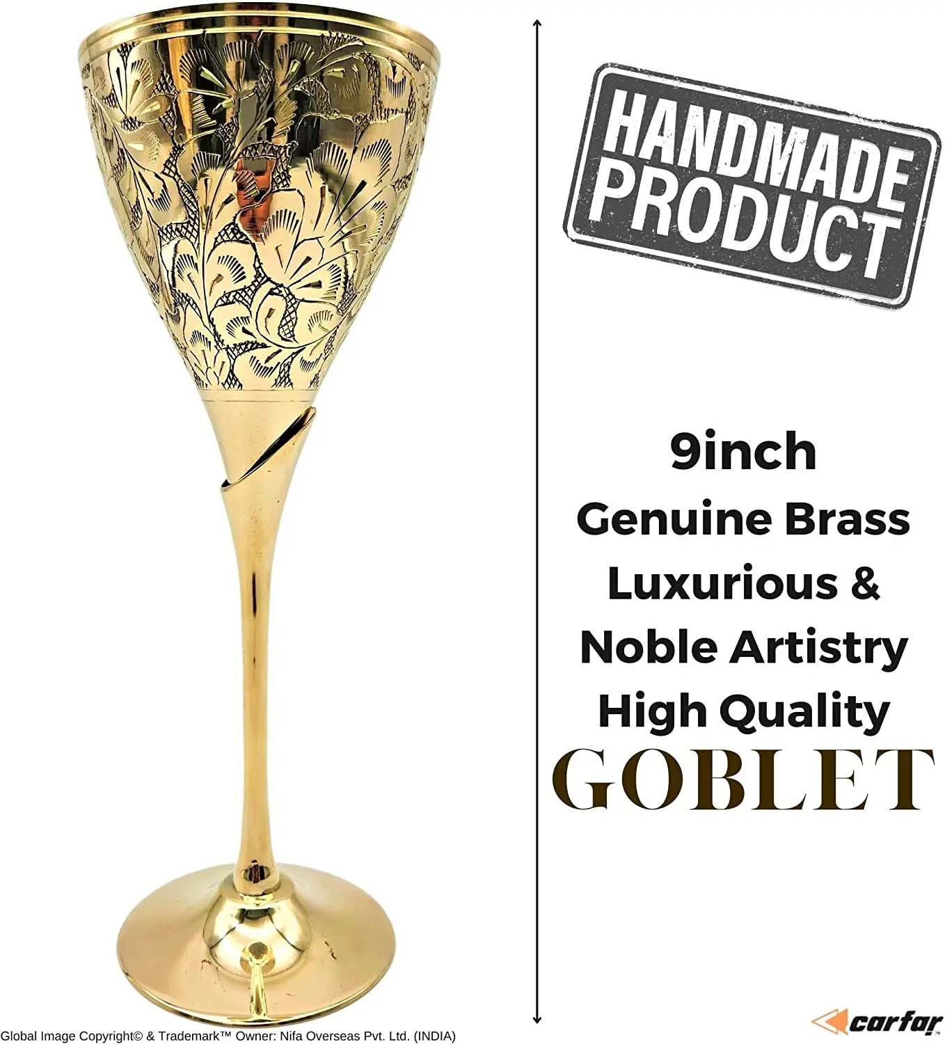 Medieval Wine Goblet Heavy Brass Royal Wine Cup Handmade Goblet ...