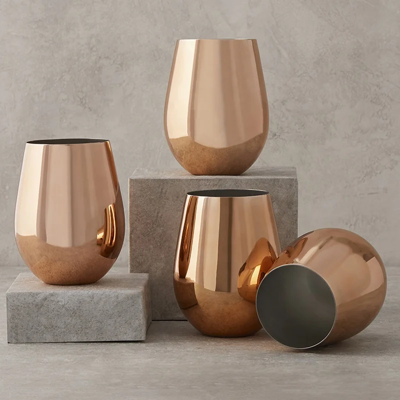 U Shape Copper Glass - Plain - Buy Copper Glasses Glass Jar Copper Lid ...