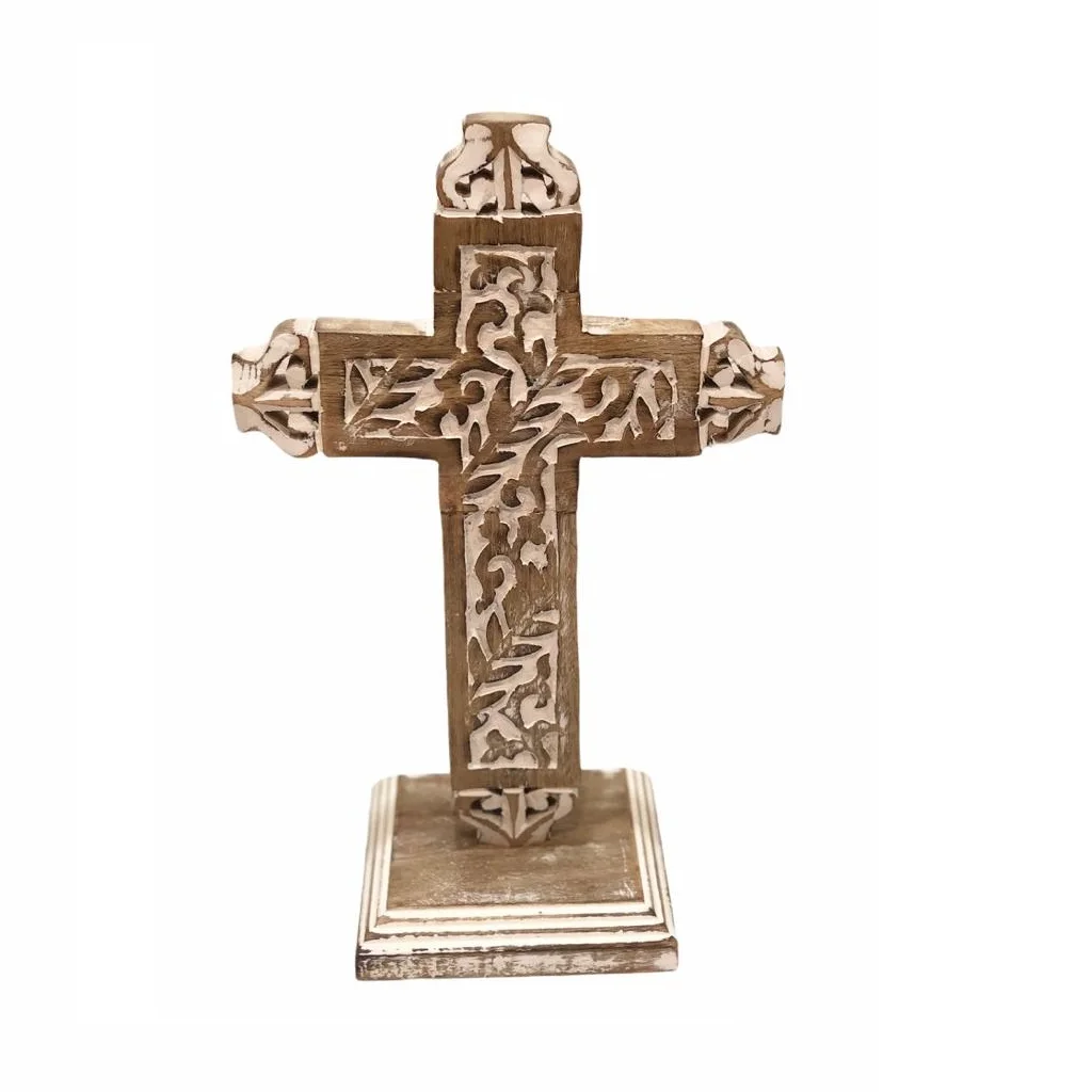 Personalized Jesus Christ Cross Wooden Handmade Carving Catholic Free ...