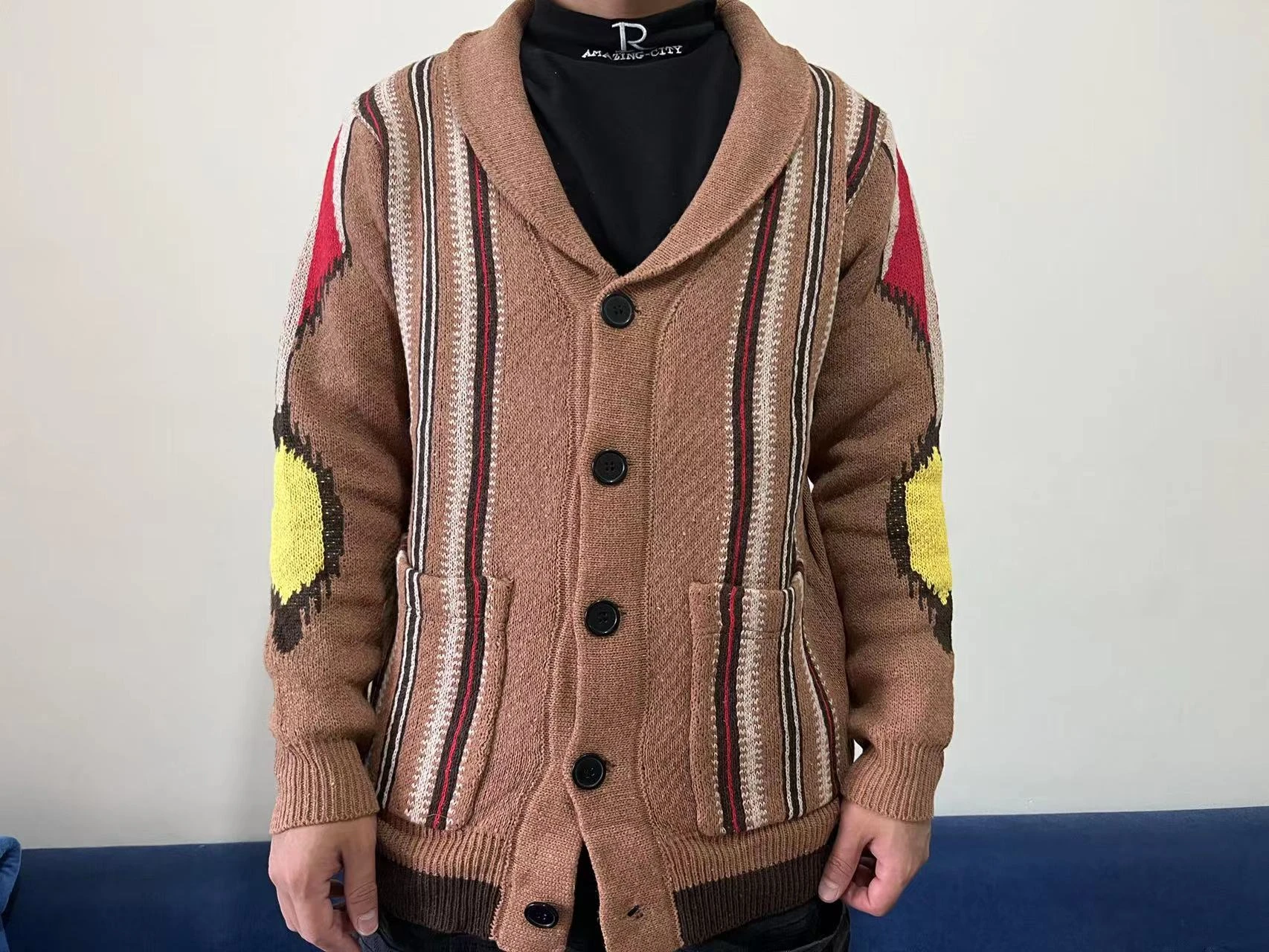 2024 New Design Luxury Fashionable Men's Long Sleeve Aztec Cardigan ...