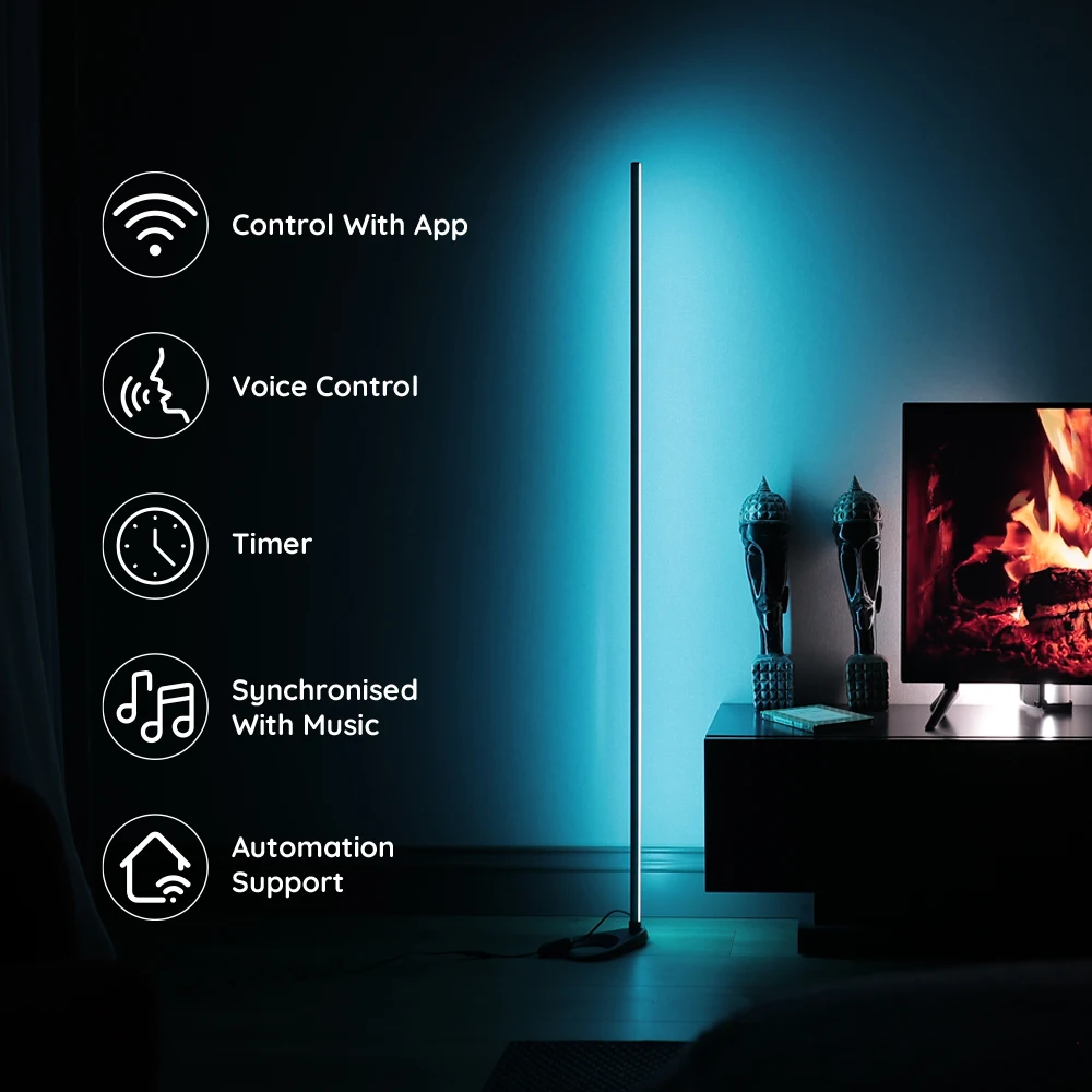 Wifi Smart Decorative Led Floor Lamp Wifi Led Floor Lamp Minimalist ...