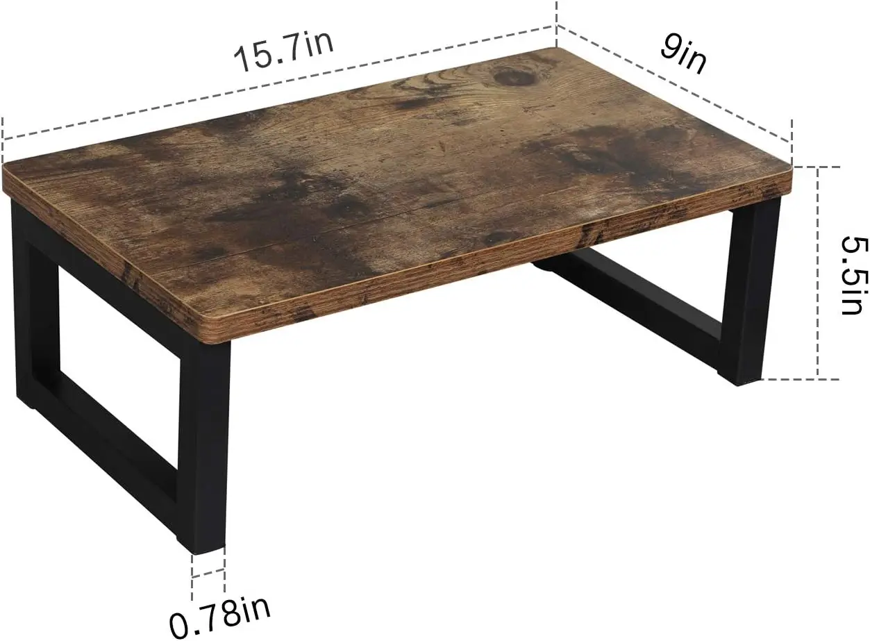 Vintage Wood Monitor Stand Riser Multi-purpose Desktop Storage ...