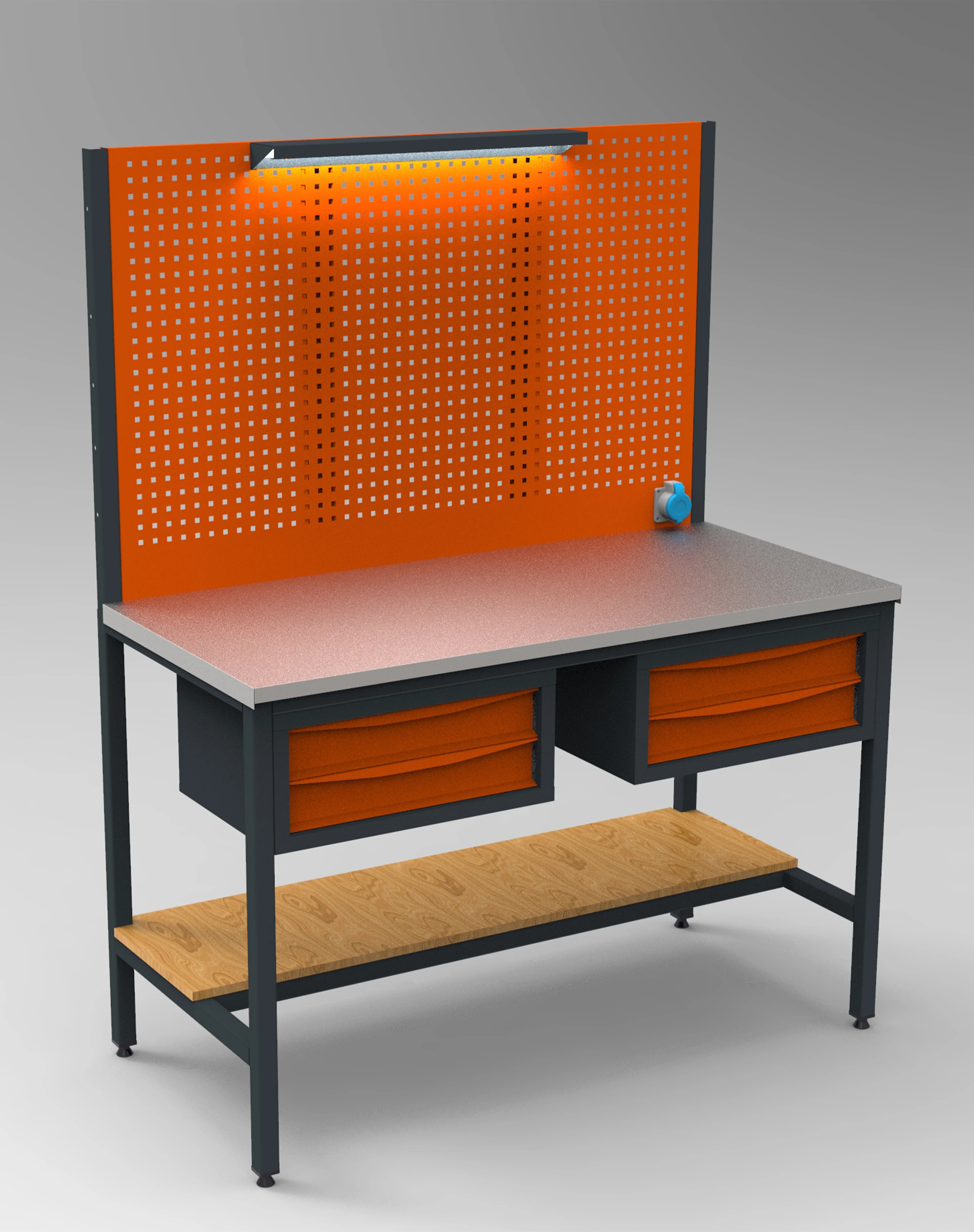 1,5 Mt Profile Workbench Dimensions H1850xw1430xd693 Mm Dkp And Hrp ...