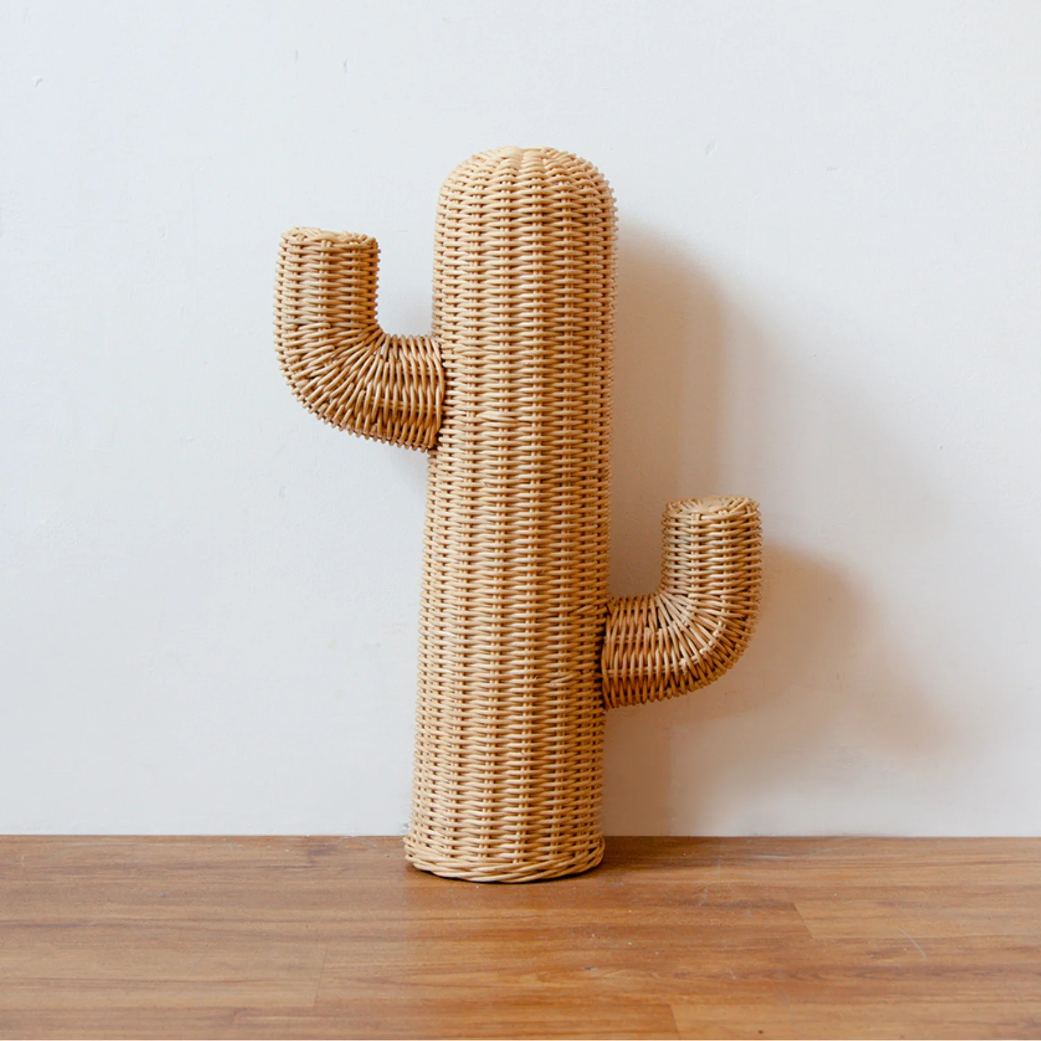 Handwoven Natural Rattan Cactus Decoration for Modern Homes
