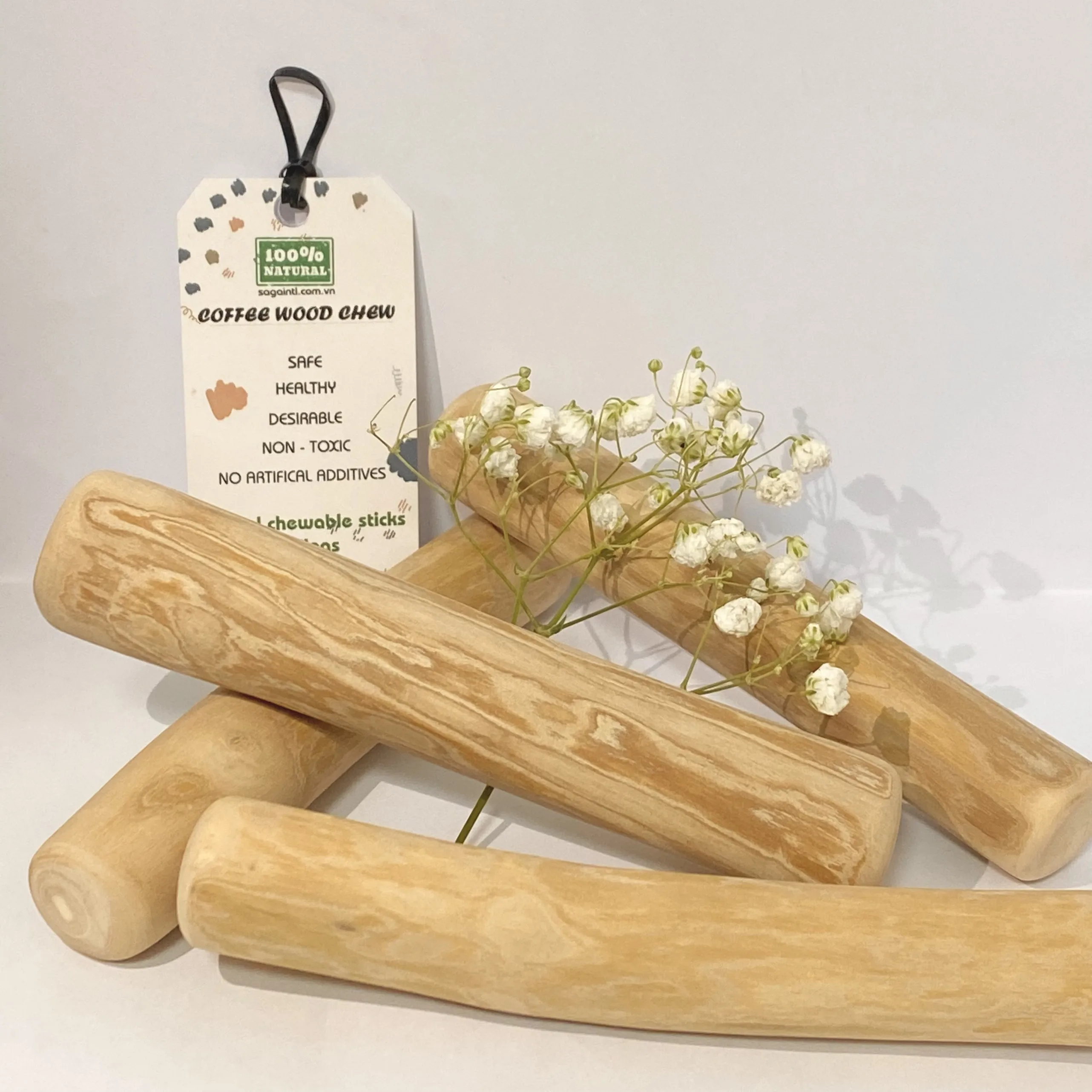 Coffee Wood Chew Toy Sticks For Dogs 100% Natural Dental Care Made In ...