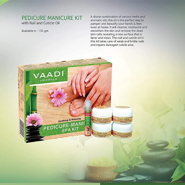 Vaadi Herbals Pedicure Manicure Spa Kit Soothing & Refreshing Hands ...