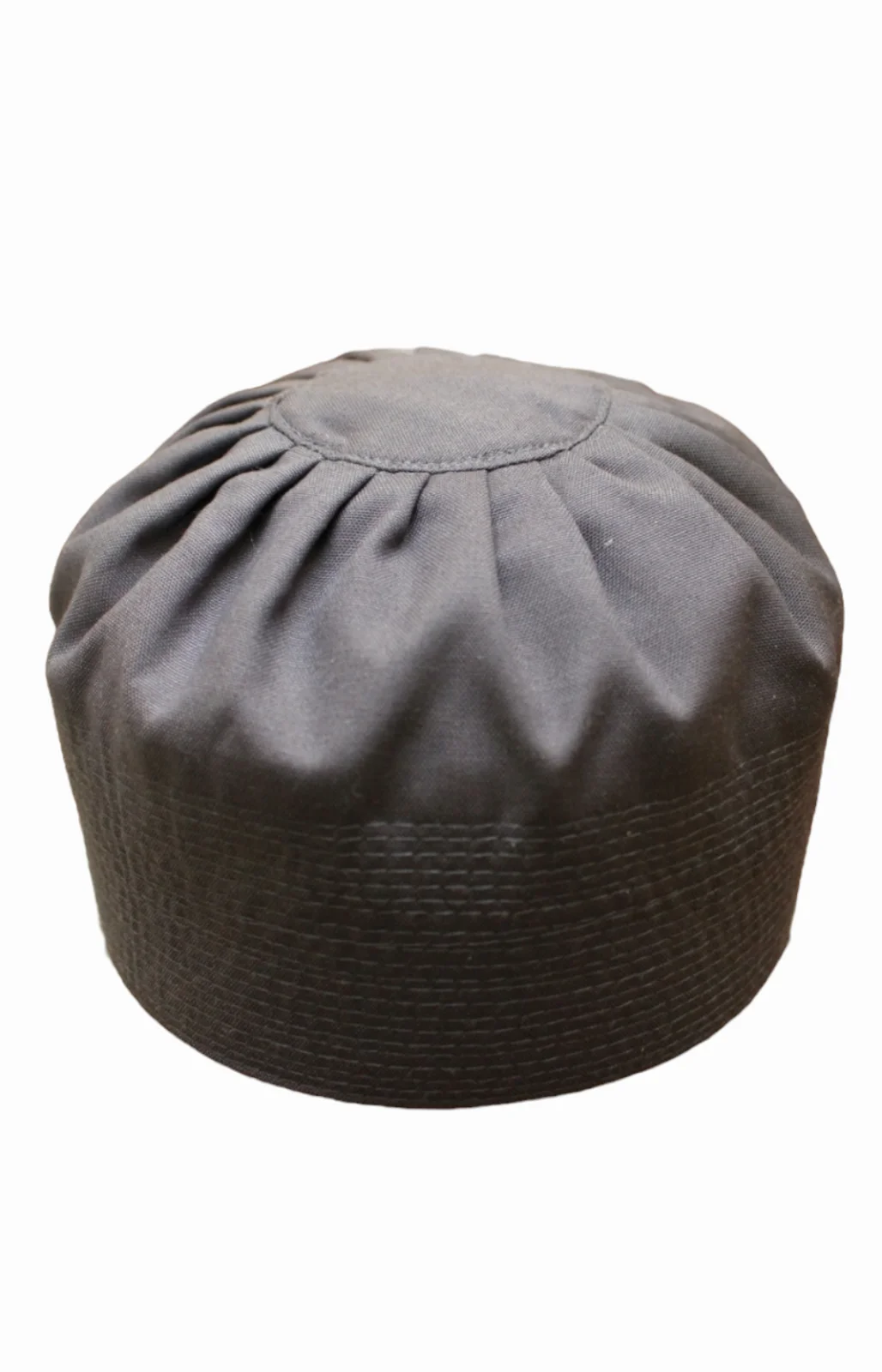 Muslim Prayer Hat Black White Pleated-top Fabric Islamic Peci ...