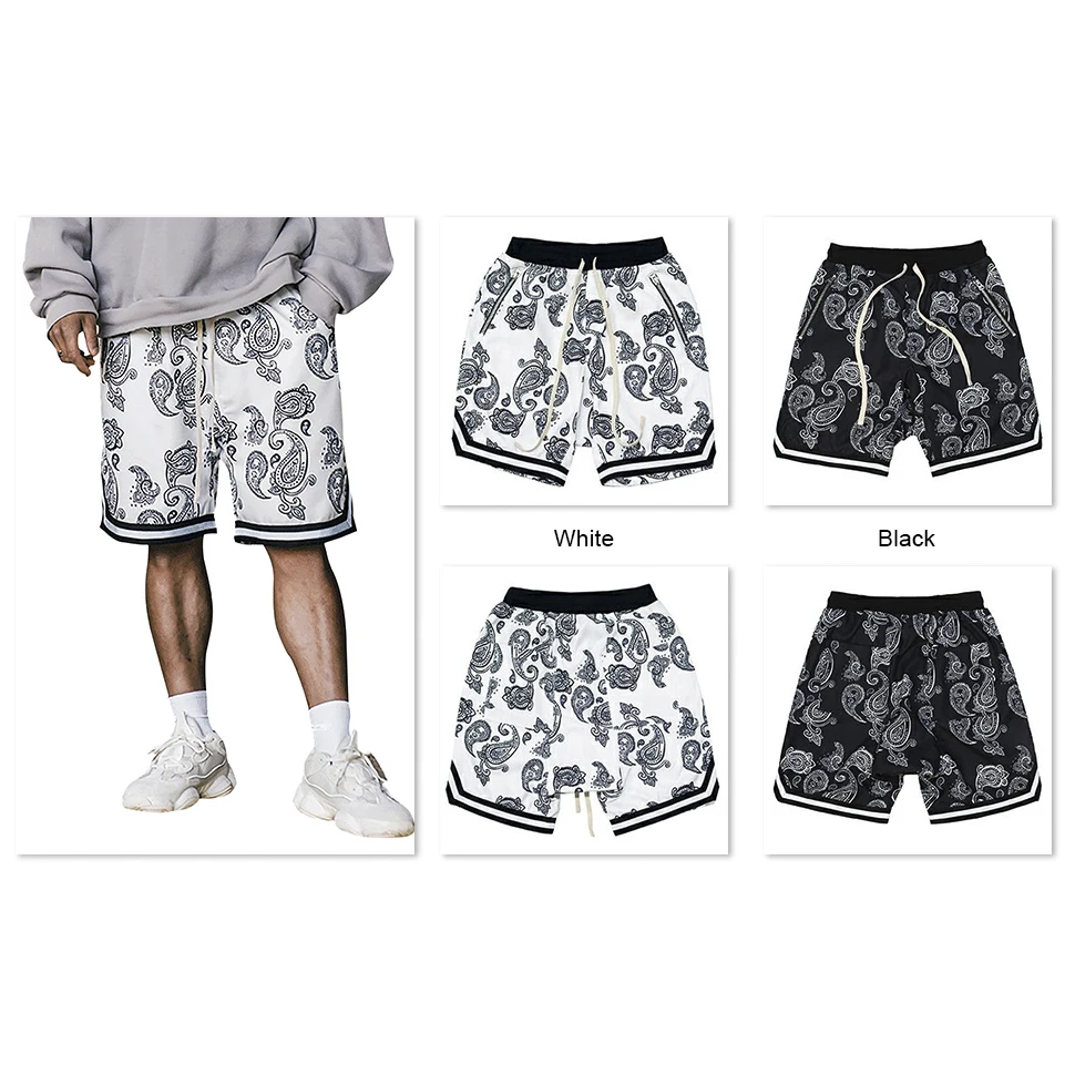 Mens Paisley Mesh Short Mens Paisley Shorts Mesh Gym Basketball Shorts Athletic Print