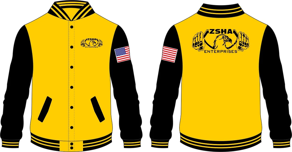 Varsity College Letterman Jacket Customize Logo Embroidery Body Sleeve ...