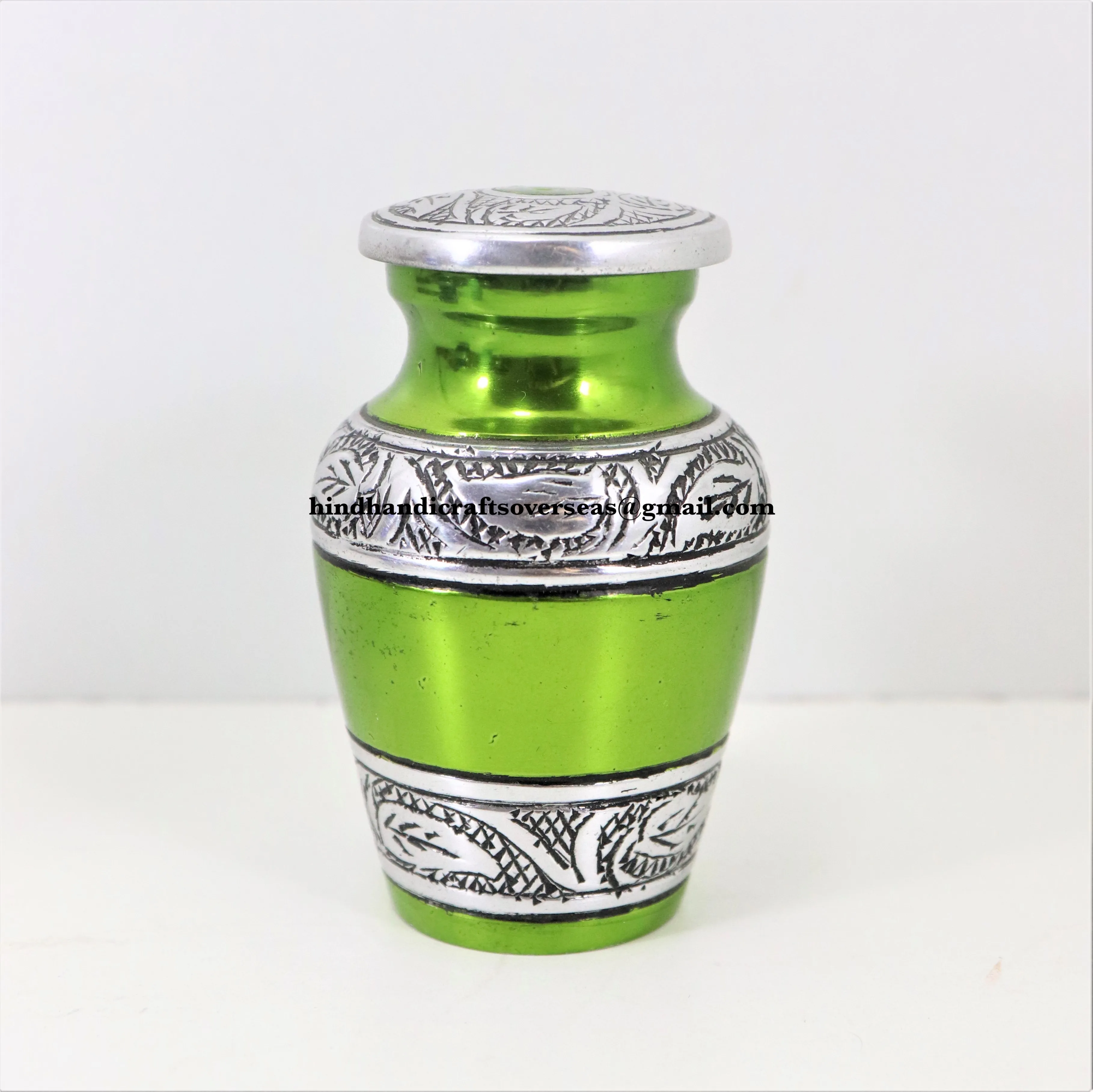 Mini Blue Engraved Cremation Urn for Baby's Ashes Storage