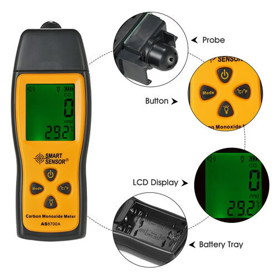 SMART SENSOR AS8700A - Precise CO Gas Analyzers for Safety