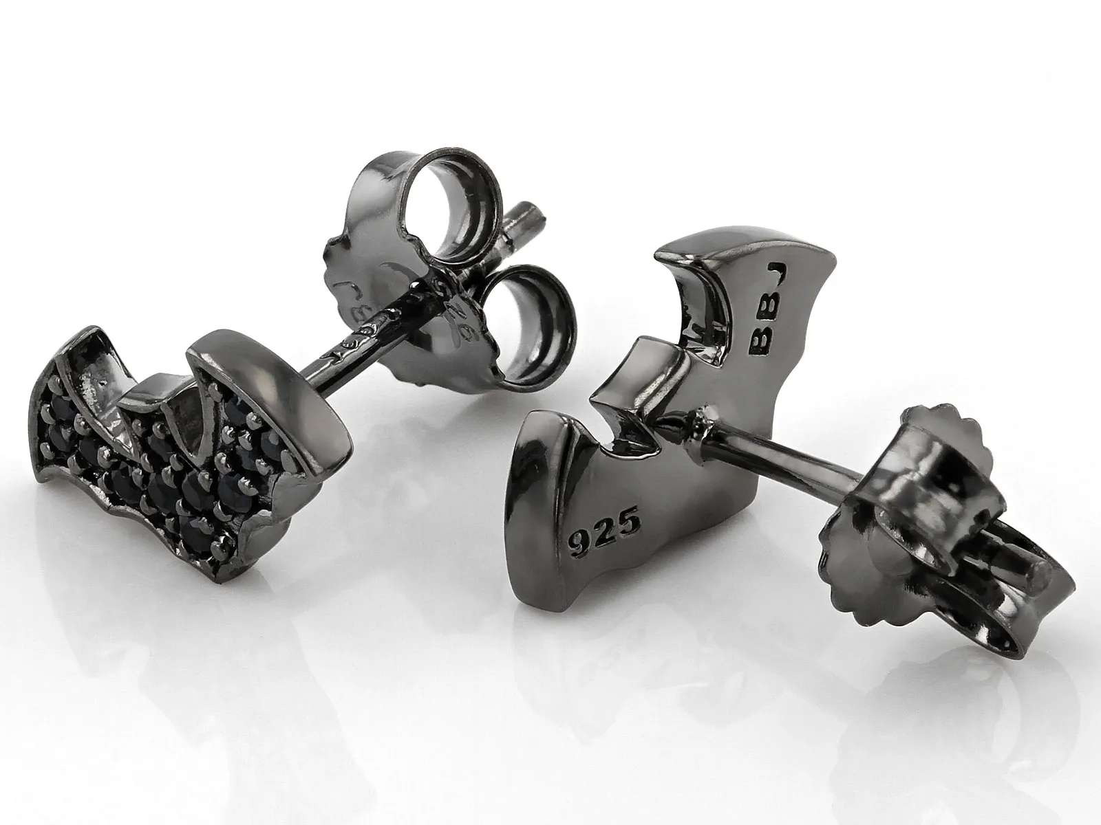 Black Spinel Black Rhodium Over Sterling Silver Earrings,Elegant Fine ...