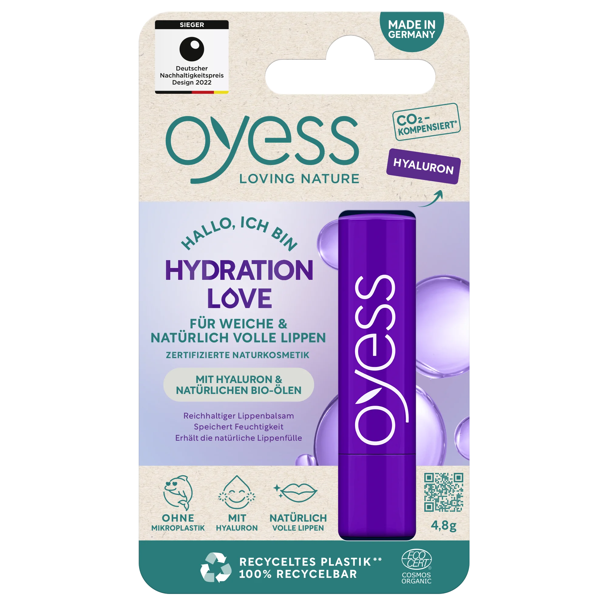 Oyess Hydration Love Lip Balm In Stick Form 100% Natural Herbal ...