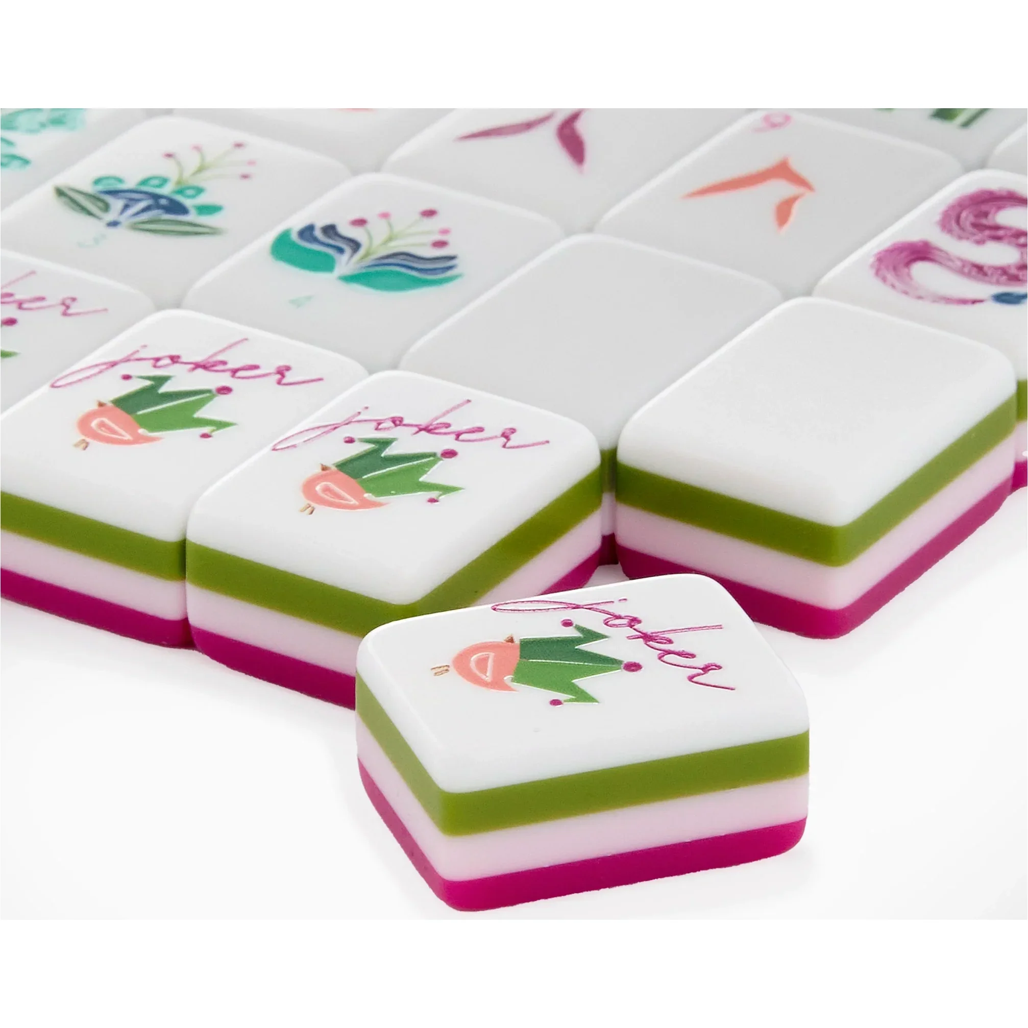 Mahjong Board Game Set Tiles Custom Color American Four-layered Mahjong ...