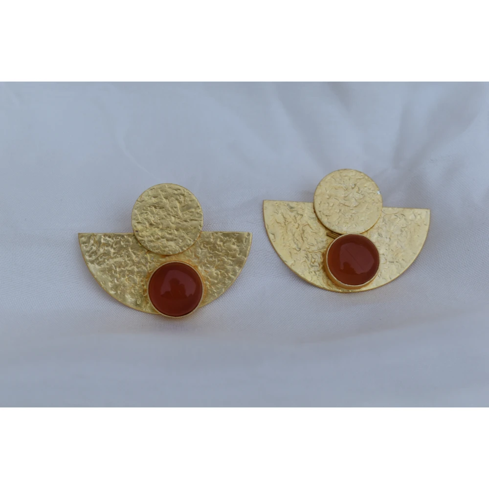 Earing Brass Stone Hoop Goldplated Latest Beautiful Traditional ...