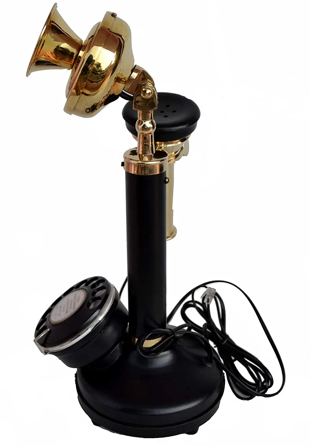 Metal Craft Brass Landline Telephone Traditional Rotary Dial Home And ...