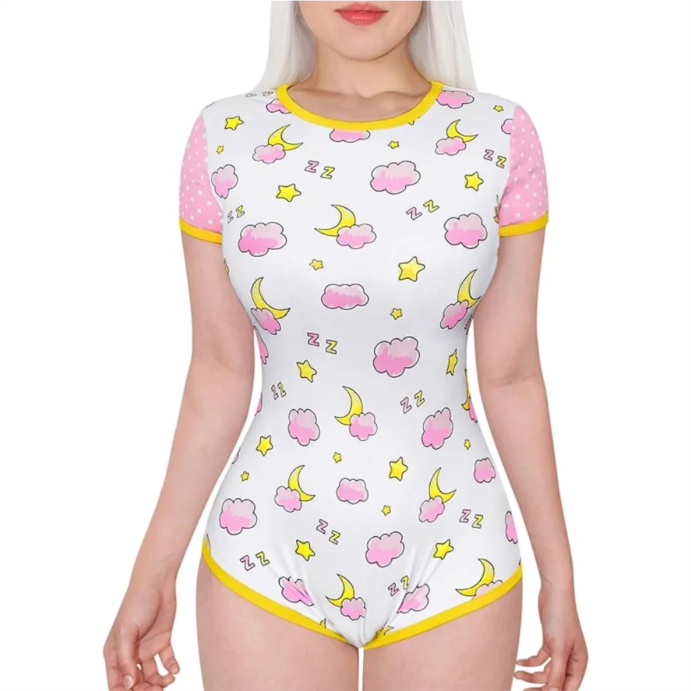 Adult Baby Onesie Diaper Lover (abdl) Button Crotch Romper Plus Size Onesie Sleepy Time Onesie ...