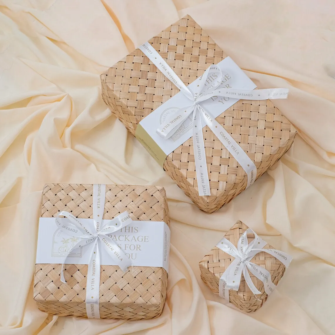 Cute Mini Round Eco-Friendly Bamboo Gift Boxes by Tienphong Handicrafts