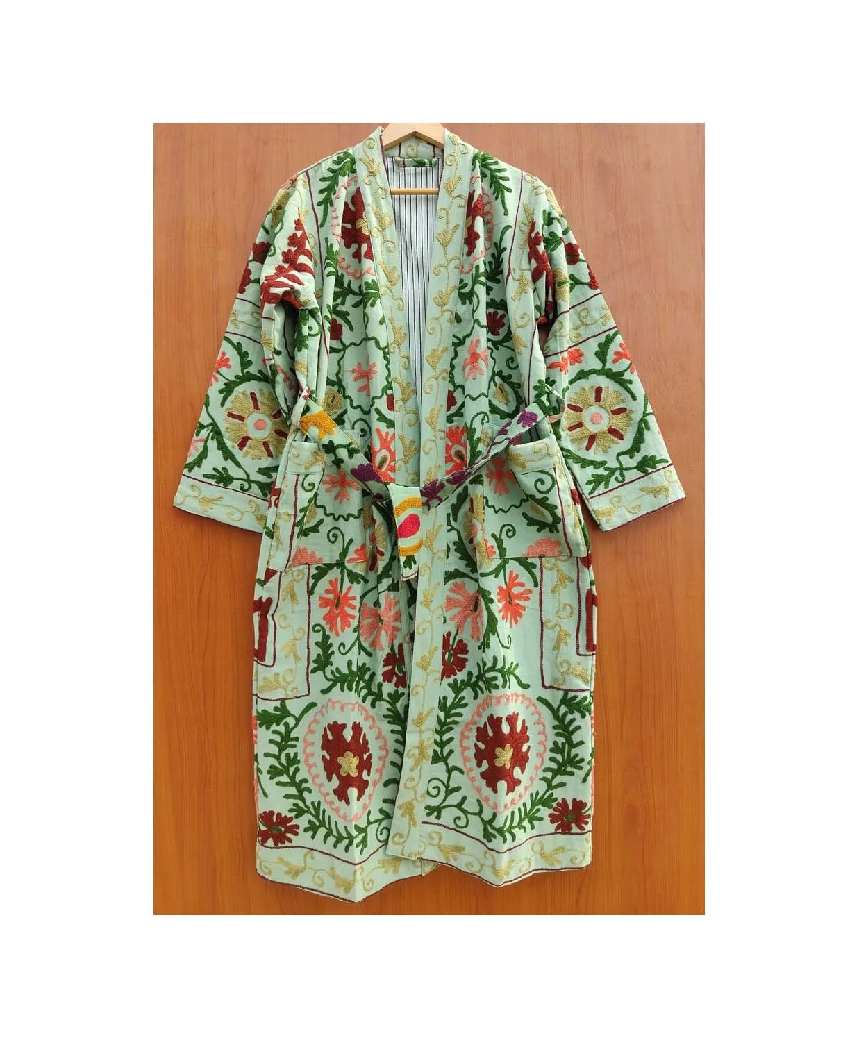 Embroidery Suzani Kimono Indian Suzani Work Kimono, Kimono Cardigan ...