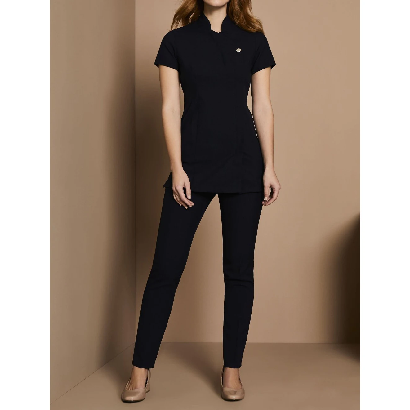 One Button Best Quality Womens Beauty Salon Tunic Shirt Ladies Fancy ...