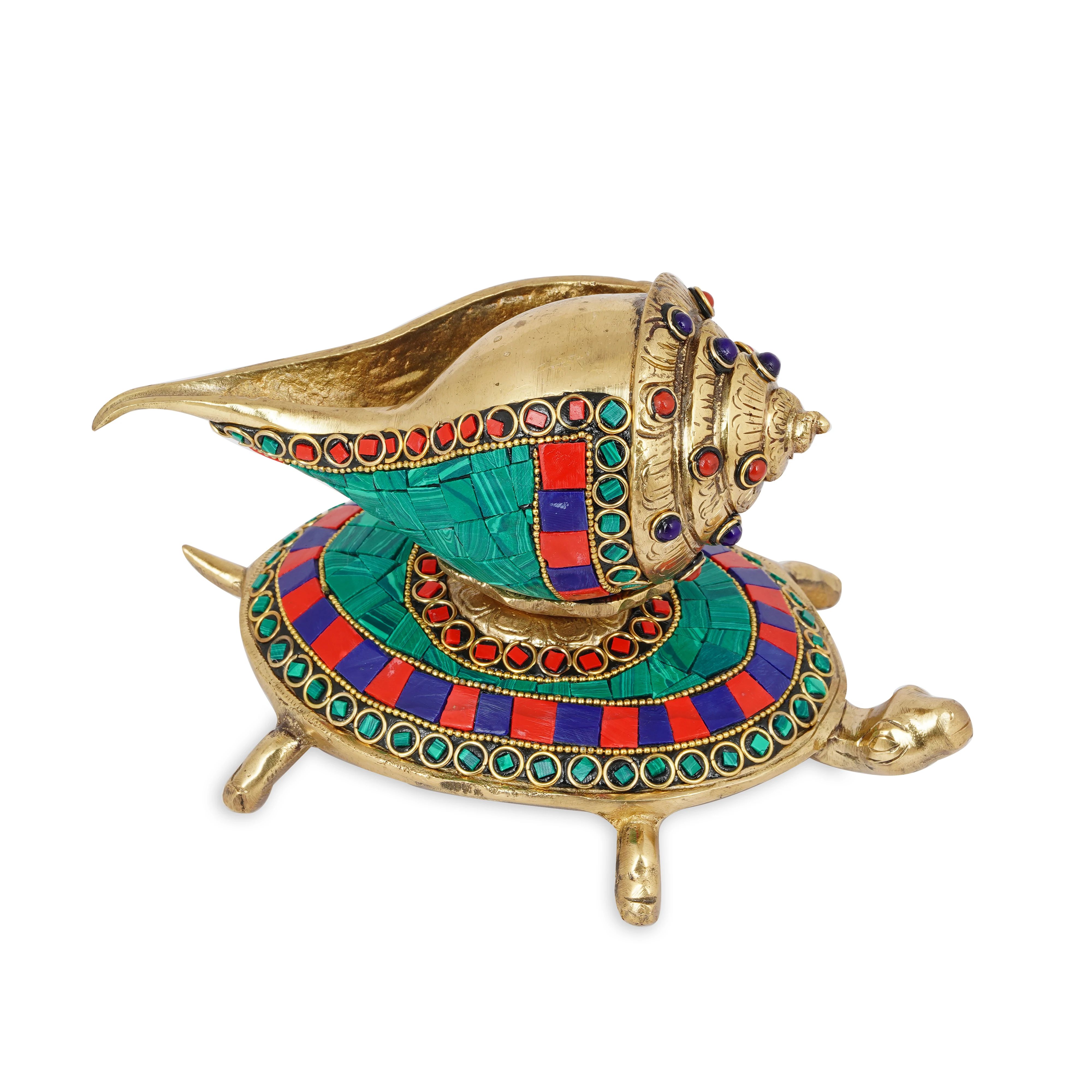 Handcrafted Brass Tortoise And Shankh Vastu Home Decor Feng Shui Symbol ...