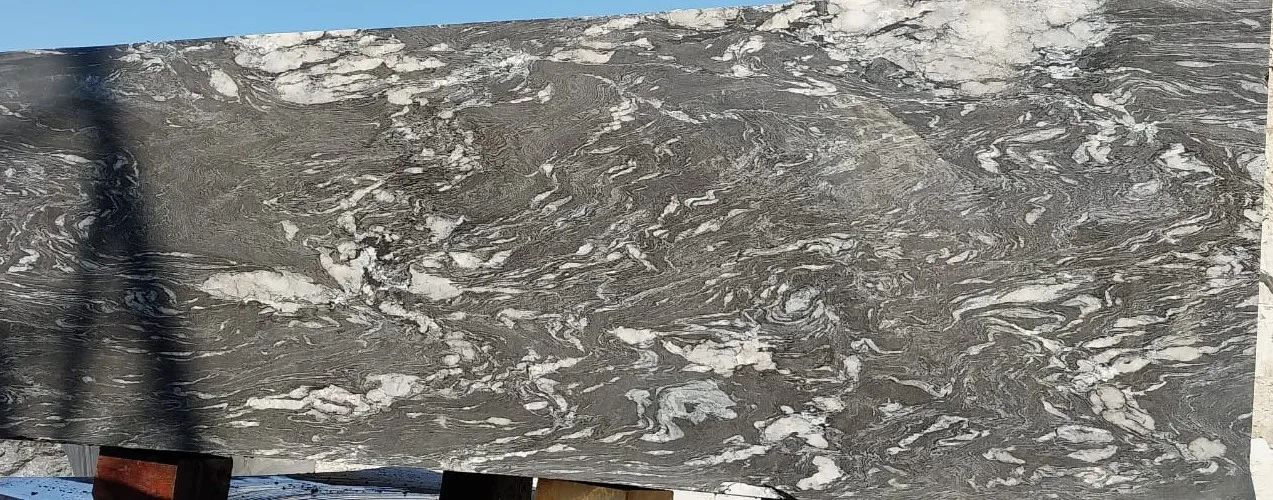 New Luxury Modern Grey Color Graphite Black Granite Slab Stone For ...