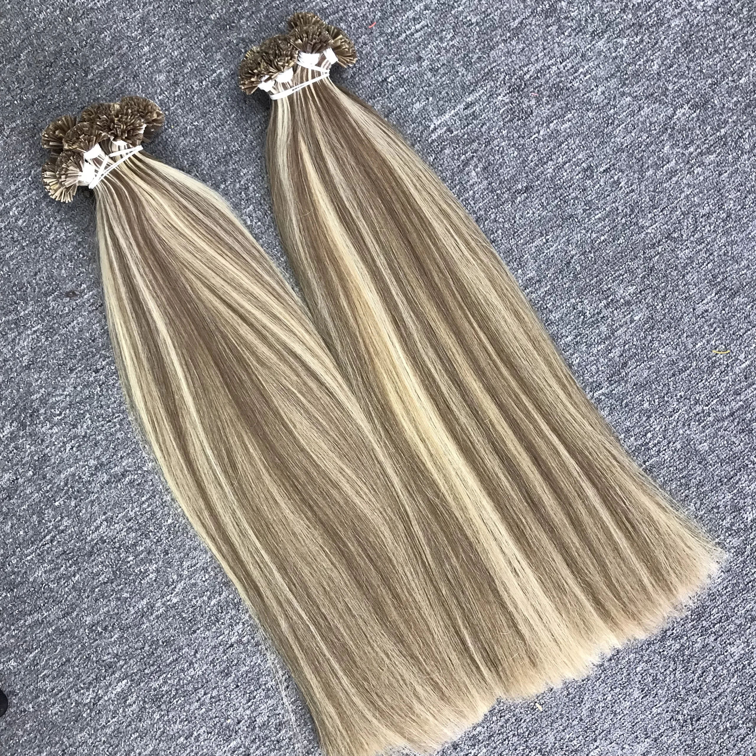 Flat Tip Natural Straight Color Piano Hair Extension Made Of Virgin ...