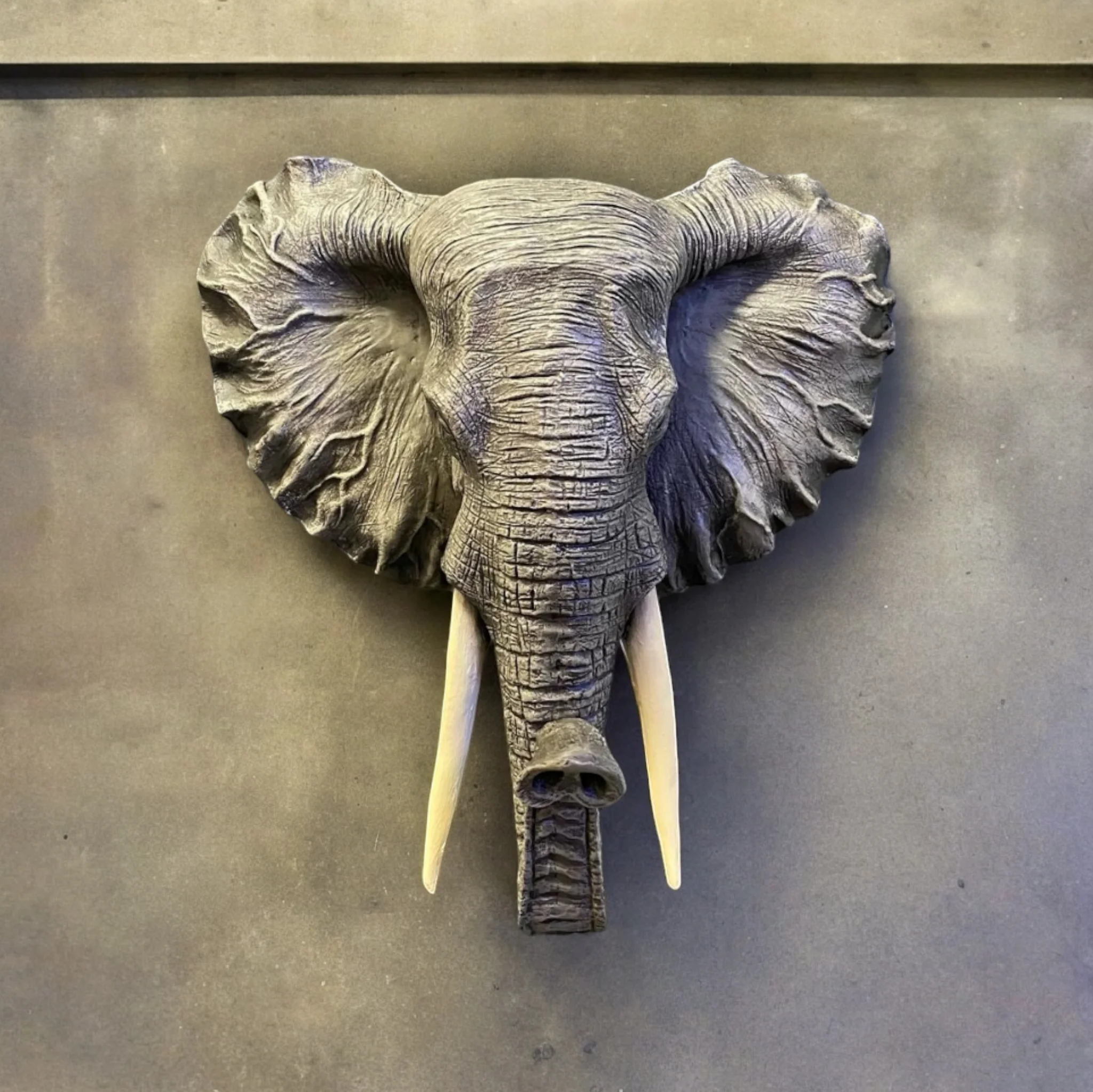 Large Realistic Elephant Wall Resin Sculpture for Indoor Outdoor Decor ...