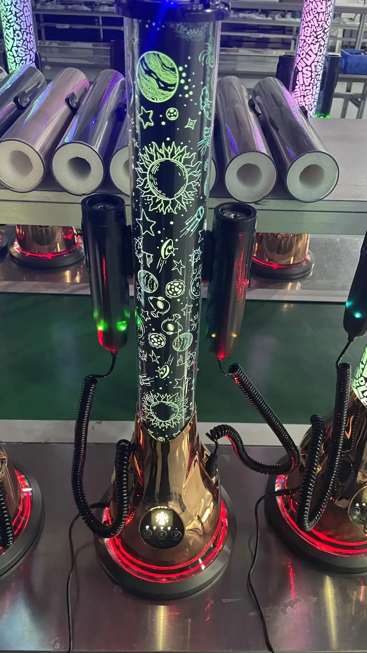 Wholesale Custom Logo Electronic Shisha Hookah with Laser Lighting for ...