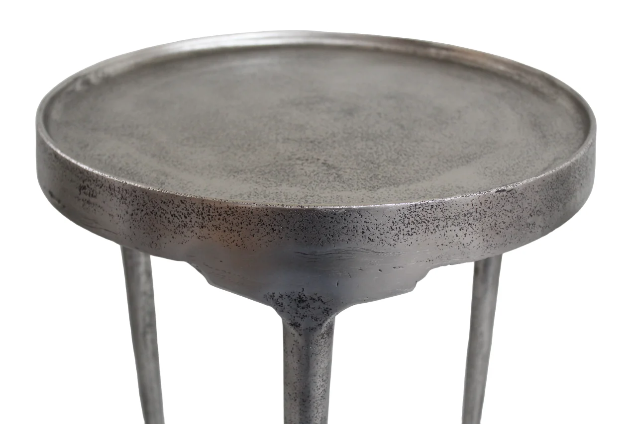 Aluminium Side Stool Handmade Round Accent Stool Folded Sofa End Table ...