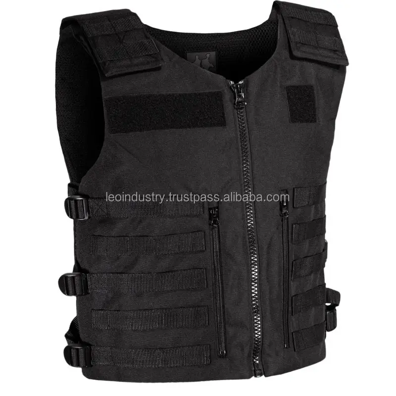 Custom 600D Polyester Security Guard Vest Breathable Protective Molle ...