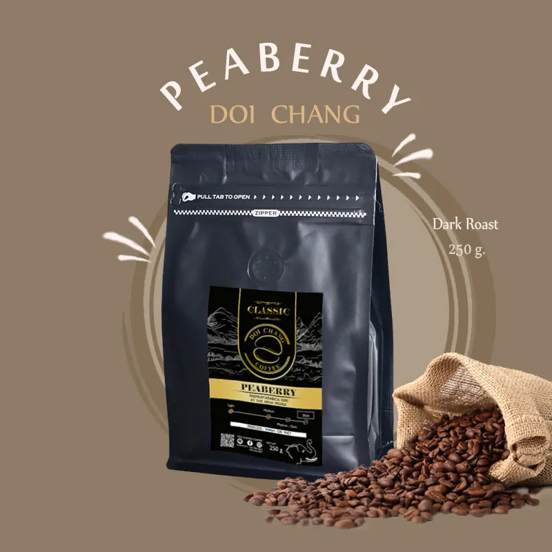 Arabica Doi Chang Thailand Peaberry Dark Roast (250 G.) - Buy Instant ...