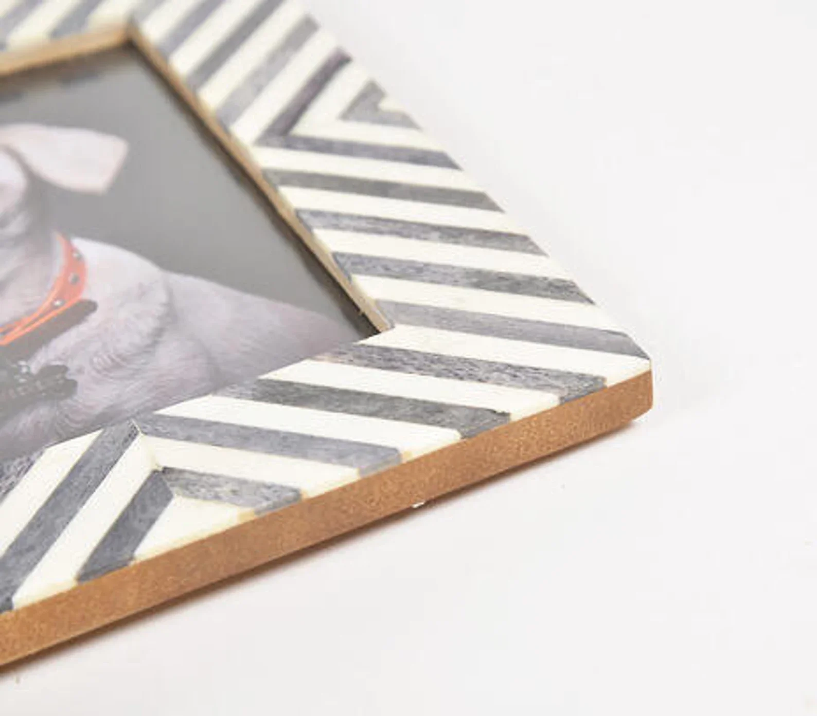 Custom Blue and White Modern Bone and Resin Inlay Mosaic Photo Frame ...